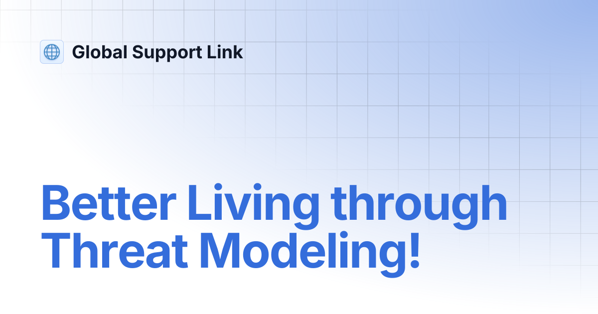 Better Living through Threat Modeling! | Global Support Link